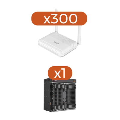 Kit 300 ONU´s HG6145F + 1 OLT AN6000-15 - Chipcom S.A